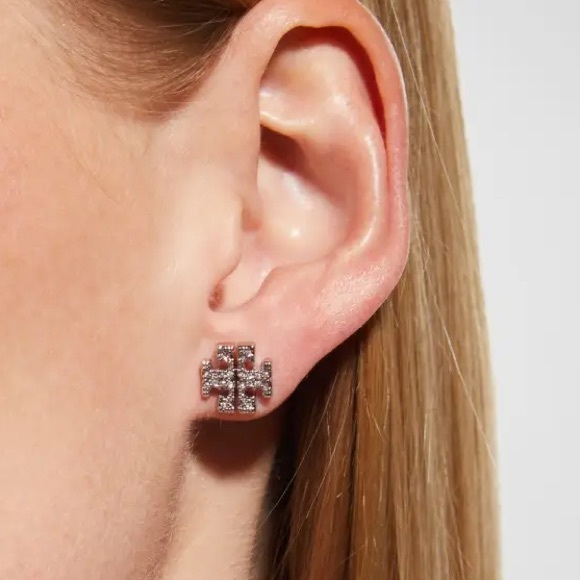 Tory Burch | Jewelry | Tory Burch Kira Pave Stud Earrings | Poshmark